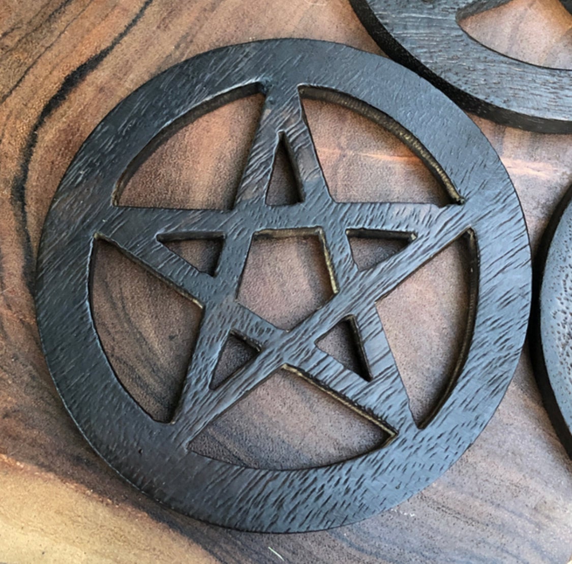Wooden Pentacle Altar Tile at the GreenMan Studios | The GreenMan ...